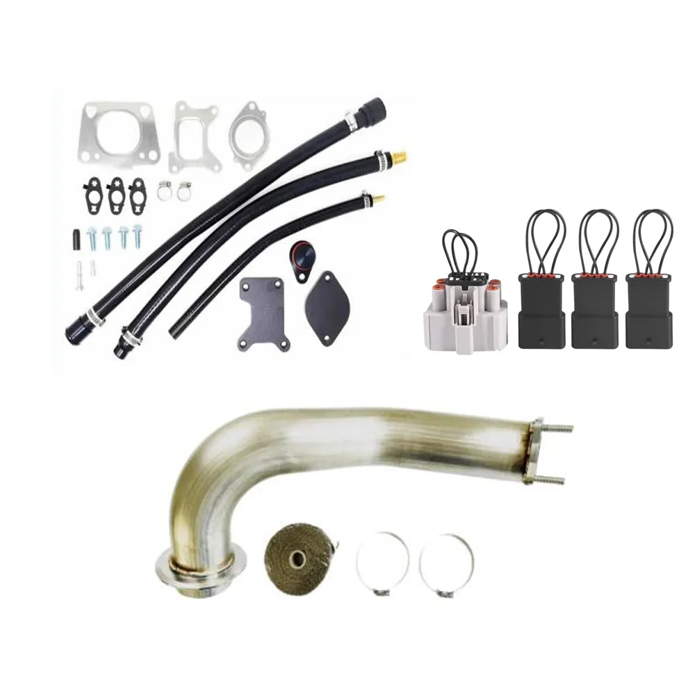 2017-2019 L5P DURAMAX EGR Delete kit with 3.5" Downpipe and CAN Bus Pl ...